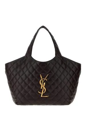 Saint Laurent Nappa Medium Icare Shopping Bag - Brown
