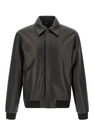 Fendi Leather Blouson - Black