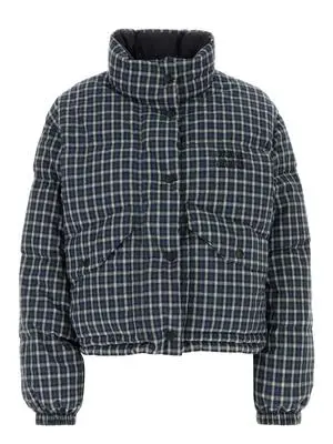 Miu Miu Embroidered Cotton Reversible Down Jacket - Multicolor