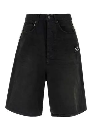 Balenciaga Denim Bermuda Shorts - Black