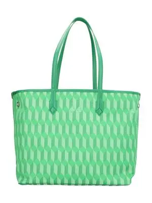 AU DEPART Monogrammed Coated Canvas Tote Bag N. 47 - Green