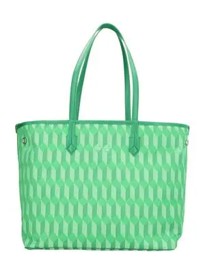 AU DEPART Monogrammed Coated Canvas Tote Bag N. 47 - Green