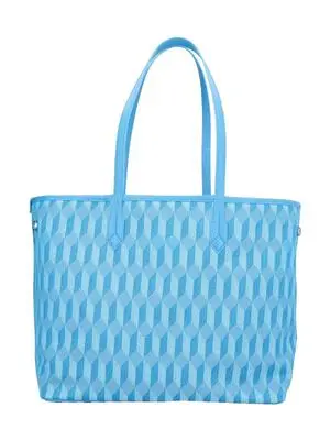 AU DEPART Monogrammed Coated Canvas Tote Bag N. 47 - Blue