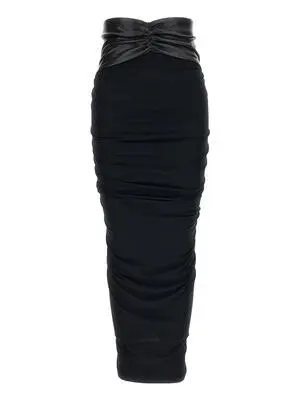 Andamane Ursula Draped Midi Skirt - Multicolor