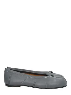 MAISON MARGIELA Tabi Leather Ballet Flats - Gray