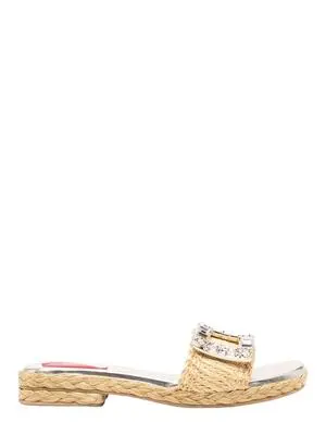 ROGER VIVIER Straw Sandals - Multicolor