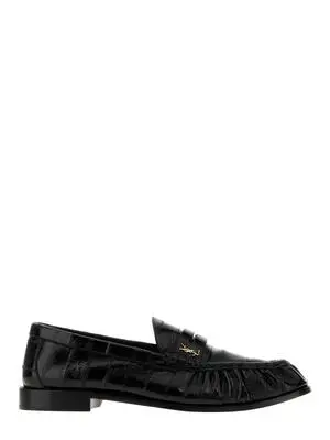 Saint Laurent Leather Le Loafers - Black