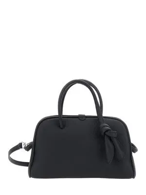 Jacquemus Le Petit Turismo' Black Handbag With Adjustable And Removable Strap In Leather For - Multicolor