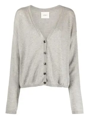 LISA YANG Cashmere Knit Cardigan - Gray
