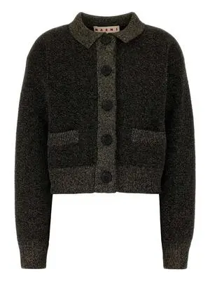 Marni Wool-blend Cropped Cardigan - Multicolor