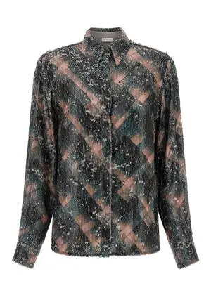 Dries Van Noten Chowy Emb' Shirt - Green