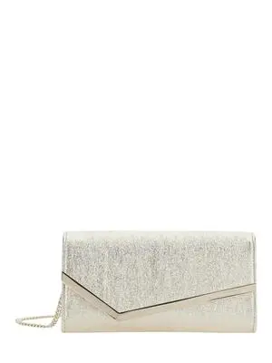 JIMMY CHOO Emmie' Metallic Colored Pouch With Chain Shoulder Strap In Leather Blend For - Multicolor
