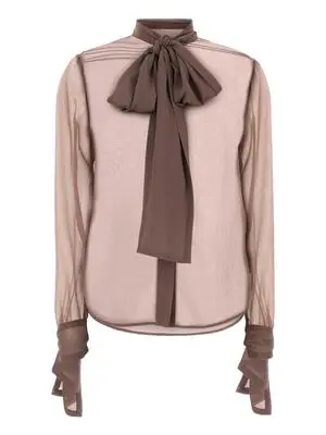 SAINT LAURENT SAINT LAURENT Silk Antiqued Crepe Shirt