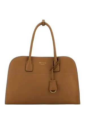 Prada Leather Shoulder Bag - Brown