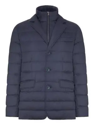Herno Padded Blazer-style Down Jacket With Inner Bib - Blue