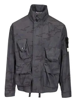 Stone Island Camouflage Field Jacket - Blue
