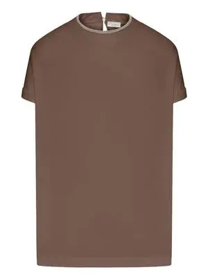 BRUNELLO CUCINELLI BRUNELLO CUCINELLI Jersey T-Shirt With Precious Faux Layering
