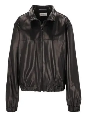 Saint Laurent Cassandre Lambskin Jacket - Black