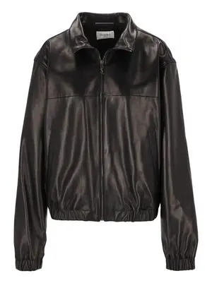 Saint Laurent Cassandre Lambskin Jacket - Black