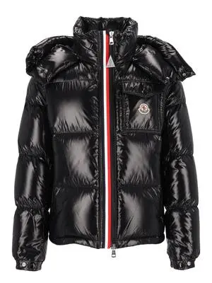 Moncler Montbeliard Short Down Jacket With Hood - Black