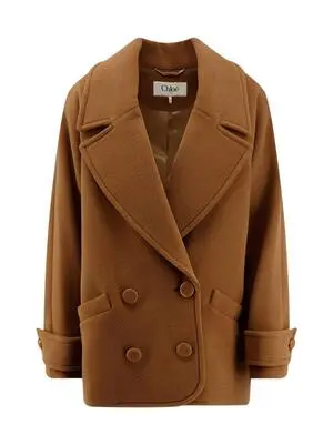 Chloé Short Wool Coat - Multicolor