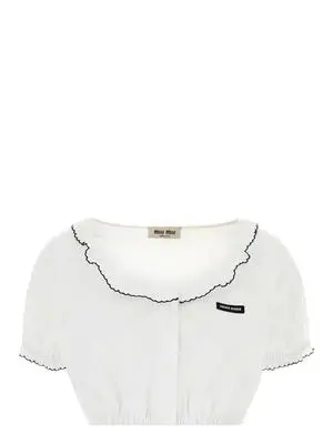 Miu Miu Cotton Sweater - White