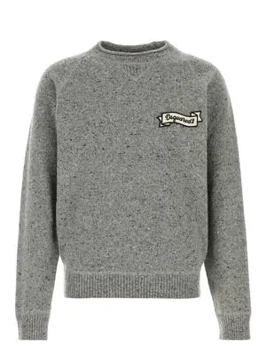 Dsquared2 Melange Grey Wool Blend Sweater - Gray