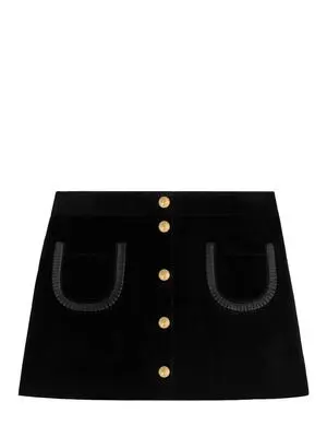 Celine Suede Miniskirt - Black