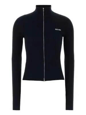 Miu Miu MIU MIU Cotton Sweater Blue