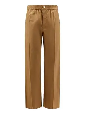 Celine Cotton And Linen Blend Trousers - Multicolor