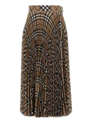 Burberry Embroidered Polyester Blend Skirt - Multicolor