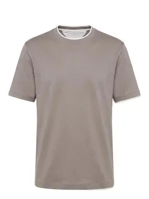 BRUNELLO CUCINELLI Brunello Cucinelli Men T-Shirt With Faux-Layering