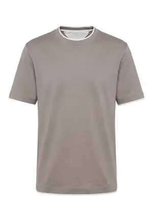 BRUNELLO CUCINELLI Brunello Cucinelli Men T-Shirt With Faux-Layering