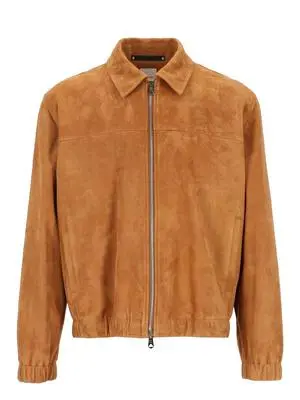 Paul Smith Lambskin Suede Jacket - Brown