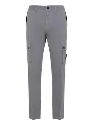 Stone Island Slim Tapered Cargo Trousers - Gray