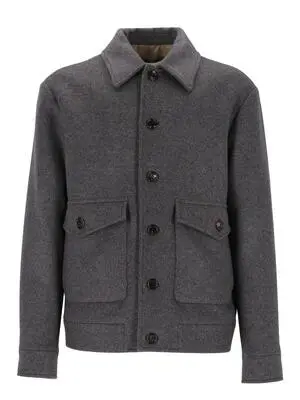 Valentino Garavani VALENTINO GARAVANI Wool And Cashmere Pea Coat Gray