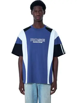 Martine Rose Graphic Panel T-shirt - Blue