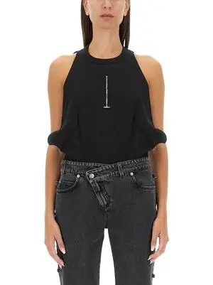Alexander McQueen Ribbed Tank Top - Black