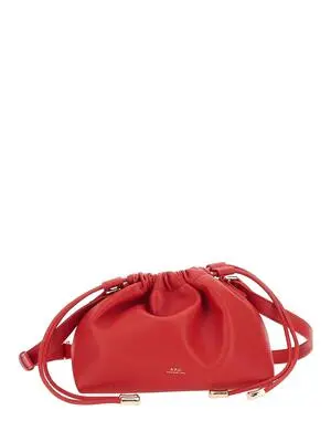 A.p.c. A.P.C. Women 'Ninon Mini' Red Crossbody Bag With Engraved Logo On The Front And Adjustable Ecoleather Strap In For Women Red