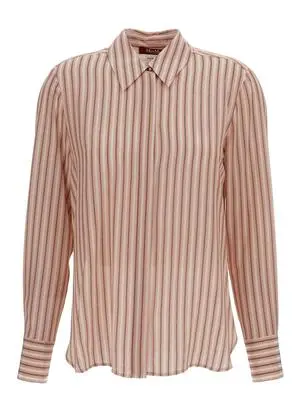 Max Mara Striped Silk Shirt - Multicolor