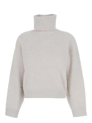 Brunello Cucinelli Ribbed Turtleneck Pullover - Multicolor