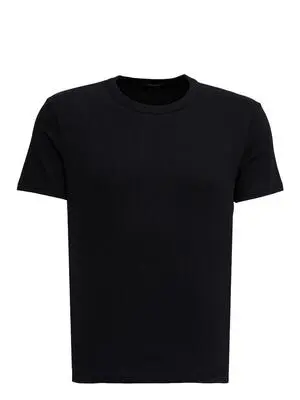 TOM FORD Tom Ford Men Black Crewneck T-Shirt In Cotton Man