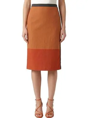 Saint Laurent Polyamide Midi Skirt - Multicolor
