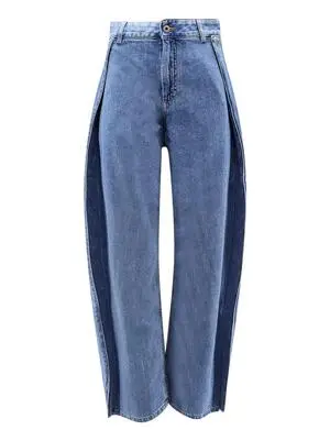 Loewe Asymmetrical Straight Leg Denim Jeans - Blue