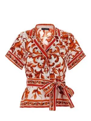 Dolce & Gabbana Twill Maiolica Arancione - Multicolor