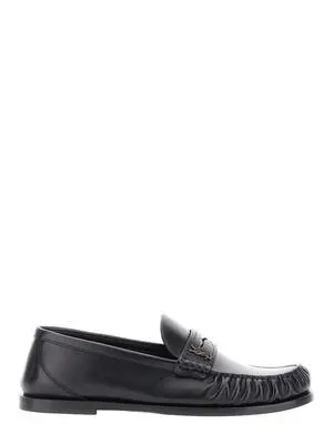 Saint Laurent Cassandre Leather Loafers - Multicolor