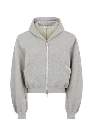 Attico Cotton Heathered Sweatshirt - Gray