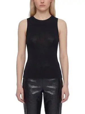 Saint Laurent Viscose Top - Black
