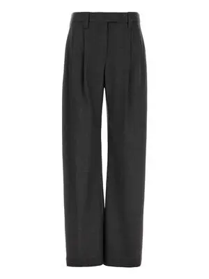 Brunello Cucinelli Charcoal Wool Pant - Gray