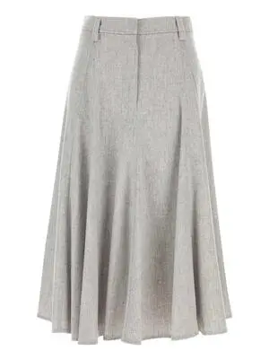 Brunello Cucinelli BRUNELLO CUCINELLI Wool Skirt Gray
